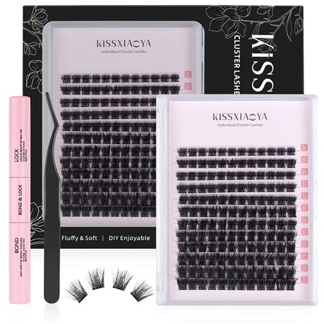 Kissxiaoya Cluster Eyelash Extensions Kit Diy Lashes
