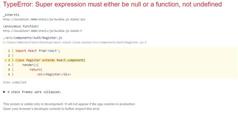 node js how to solve this type error super expression must either be