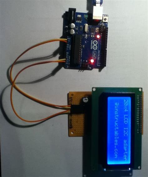 lcd display i2c adapter for arduino with pcf8574a 6 steps instructables