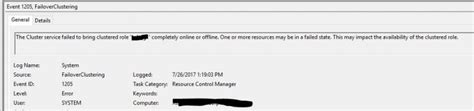 wsfc fixing errors for alwayson microsoft sql server sql clustering