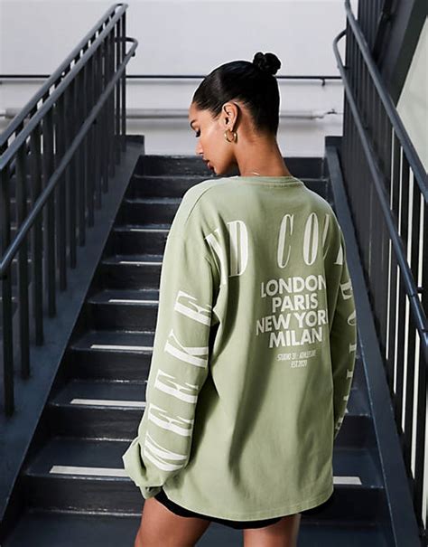 Asos Weekend Collective Oversized T Shirt Met Lange Mouwen En Logo