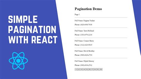 simple react pagination using react hooks youtube