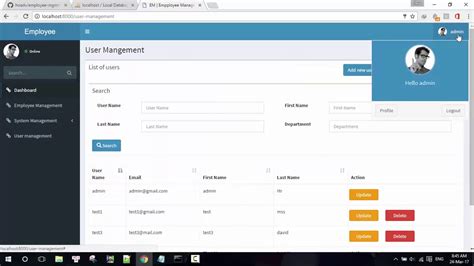 build employee management system with laravel and adminlte youtube