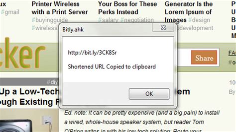 shorten urls with a quick keyboard shortcut in windows