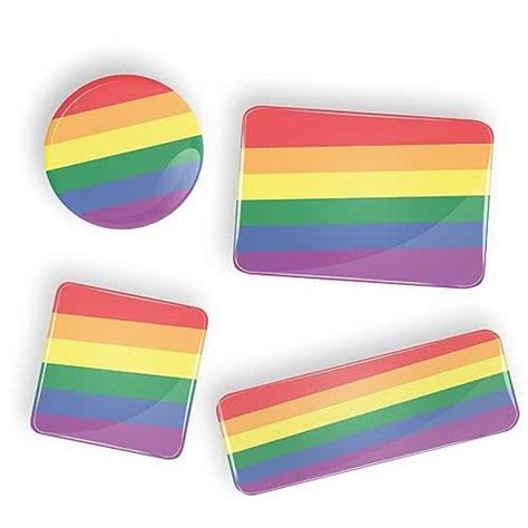 Lgbt Gay Pride Flag Pin Badge Button Or Fridge Magnet Uk