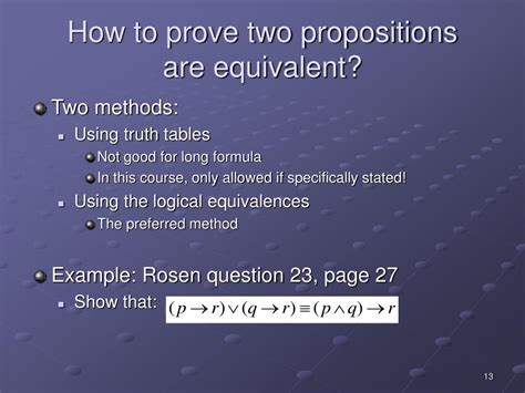 Ppt Propositional Equivalences Powerpoint Presentation Free Download