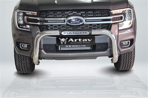 Ford Ranger Next Gen Nudge Bar Black With Oval Cross Member 2023 Bs