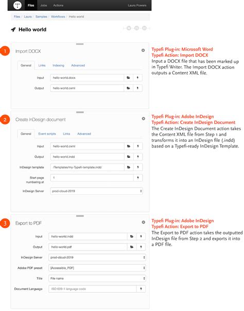 workflow plug ins typefi support
