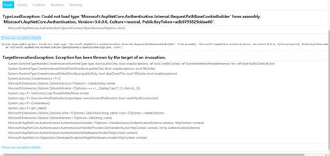 could not load type microsoft aspnetcore authenticationternal