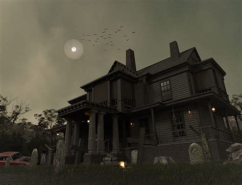 haunted house 3d model blender market