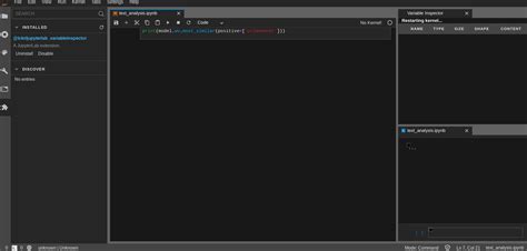 variable inspector breaks when kernal is restarted in jupyter lab