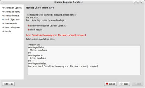 cara mengatasi error mysql mariadb cannot load from mysql