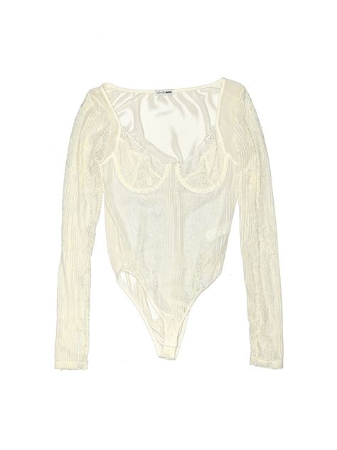Fashion Nova Solid Ivory Bodysuit Size Xs 48 Off Thredup