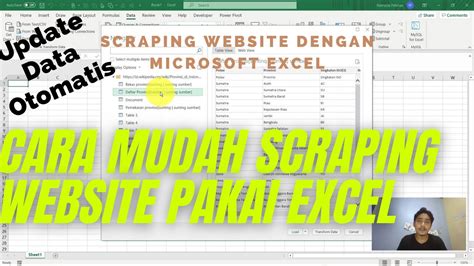 scraping data dari website ke excel web scraping youtube