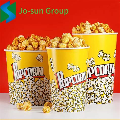 Custom Disposable Printed Popcorn Paper Packaging Box For Cinema
