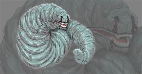【クトゥルフ神話系】 ルリム・シャイコース （ルリム・サイコルス） 白蛆の怪物 ｜ 虫 フリー 素材 Free 画像 無料 イラスト