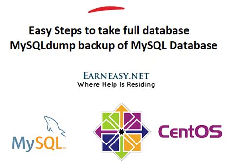 easy steps to take full database mysqldump backup of mysql database