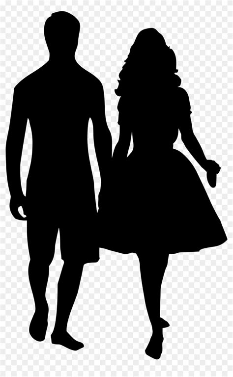 Man And Woman In Love Silhouette Decore Blabla