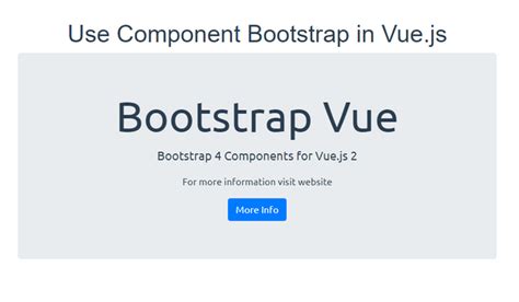 use component bootstrap in vue js — steemit