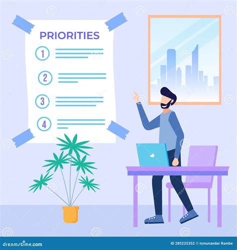 Illustration Vector Graphic Cartoon Character Of Priorities Stock