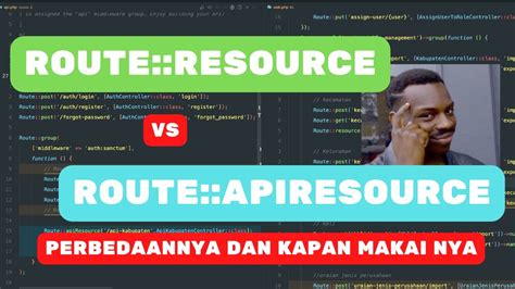daily coding videos memahami route resource dan api resource di