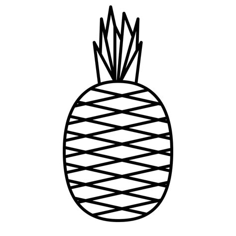 Dibujo De Piña Para Colorear