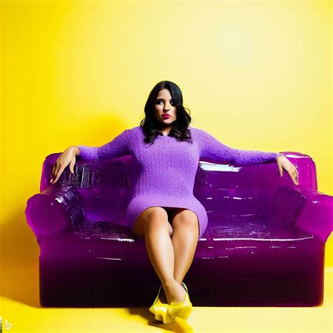 Latina Woman On Couch Made Of Purple Jello R Dalle2