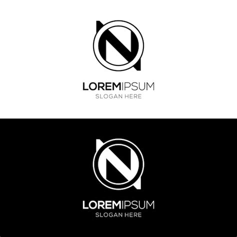 Una Simple Plantilla De Diseño De Logotipo Creativo Con La Letra On
