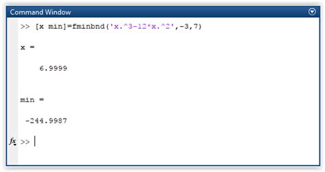 finding the minimum value of the maximum function on matlab