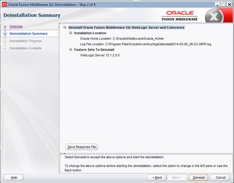 uninstall oracle weblogic server 12 1 2 weblogicexpert