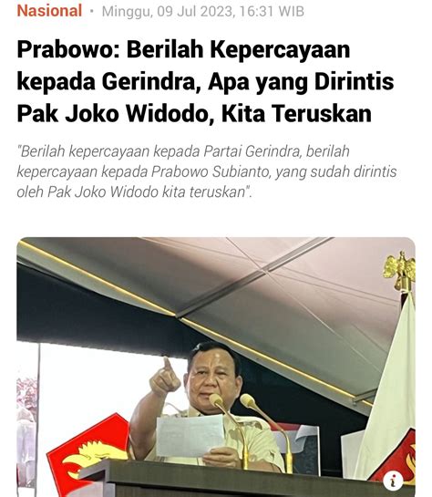 Dumdum On Twitter Prabowo 🗣 Berilah Kepercayaan Kepada Gerindra