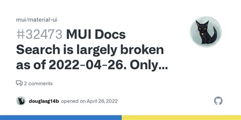 mui docs search is largely broken as of 2022 04 26 only shows career