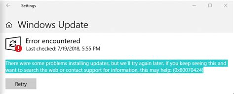 6 ways to fix 0x80070424 windows 10 update error