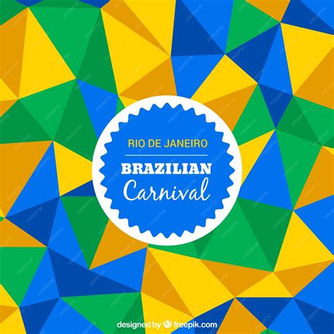 Premium Vector Polygonal Brazilian Carnival Background