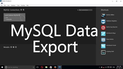 how to mysql data export to sql file mysql workbench tutorial 2020