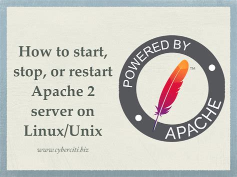 start stop and restart apache 2 web server command