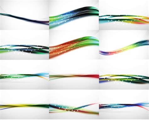 Premium Vector Set Of Abstract Backgrounds Smooth Blurred Waves