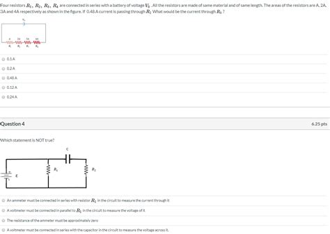 solved four resistors r1 r2 r3 r4 are connected in series