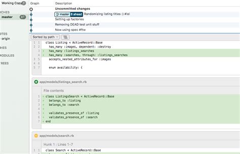 git how to get list of files for a commit in atlassian sourcetree