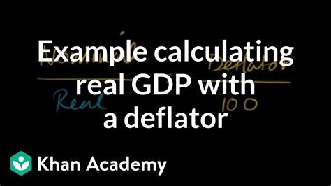 Example Calculating Real Gdp With A Deflator Youtube