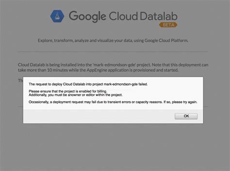 无法部署谷歌云datalab 在非美国地区的应用程序