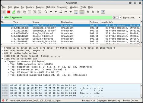 time for action viewing management control and data frames kali