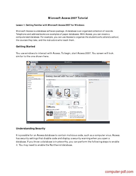 how to join table in access 2007 step by with example pdf