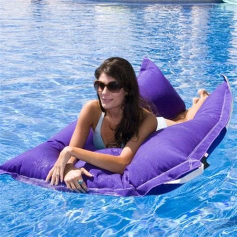 Pool Side Bean Bag Waterproof Float Bean Bag Purple Outdoor Living