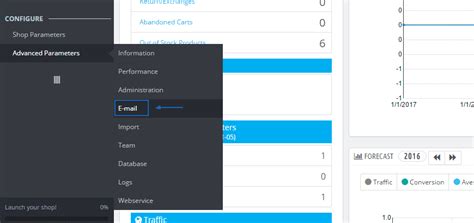 how to configure prestashop 1 7 to work with smtp