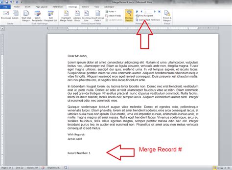 word merge record rule mail merge vba and vb