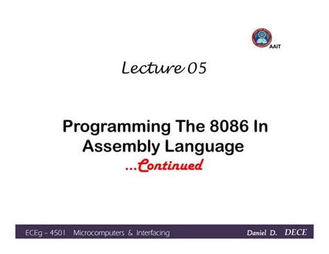 microprocessor chapter 9 assembly language programming