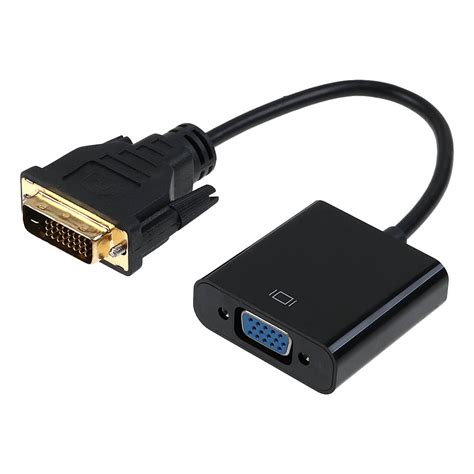 Dvi D 24 1 Pin Male To Vga 15 Pin Female Active Cable Adapter Converter