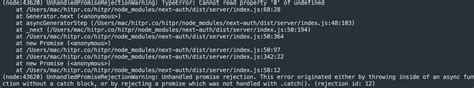 unhandledpromiserejectionwarning typeerror cannot read property 0