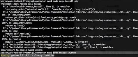sudo easy install pip importerror no module named extern mac os x